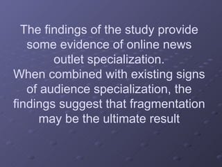 The Seeds Of Audience Fragmentation | PPT