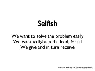 The Selfish Programmer | PPT