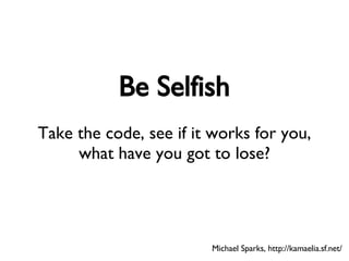 The Selfish Programmer | PPT