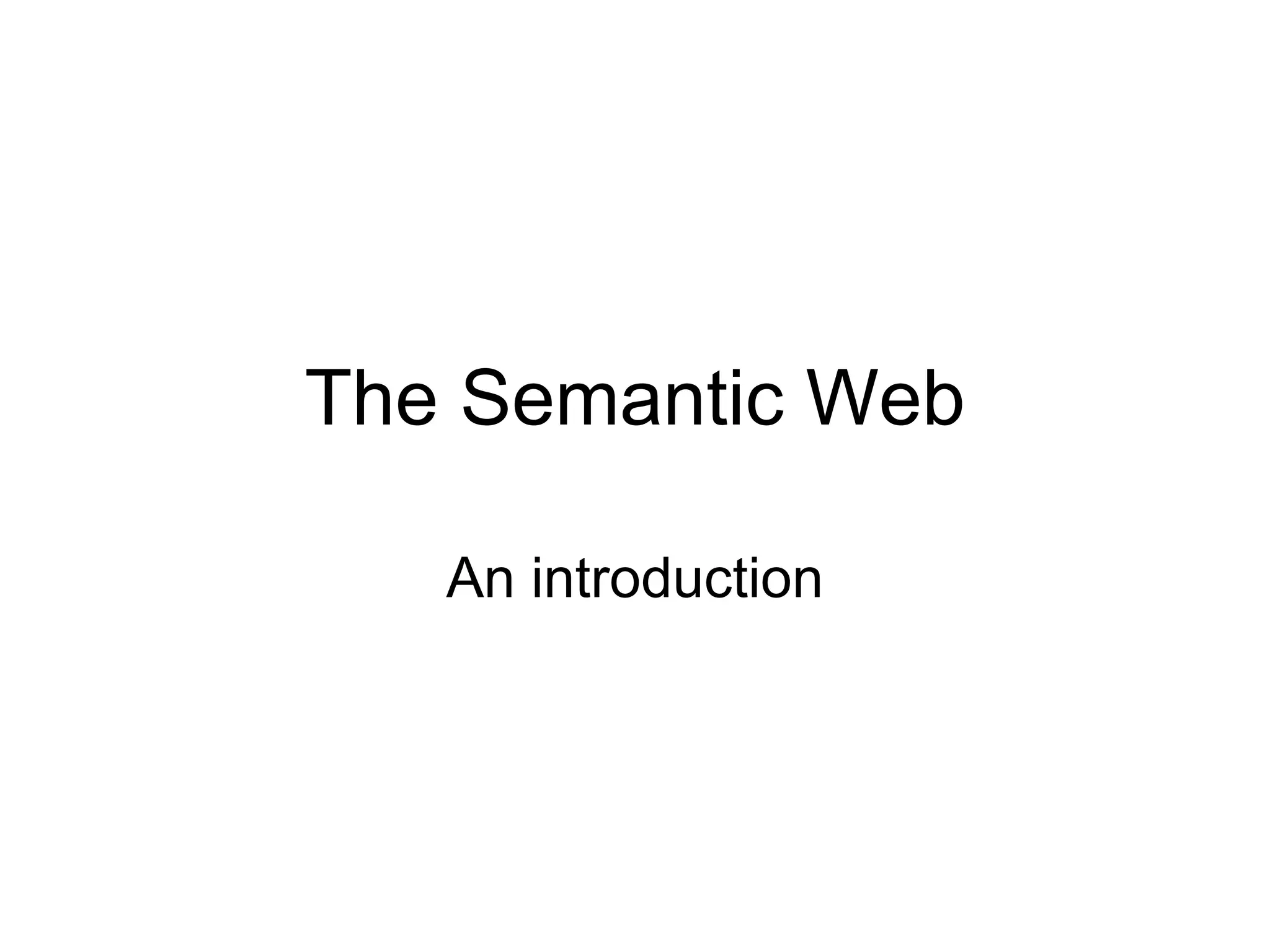 The Semantic Web | PPT