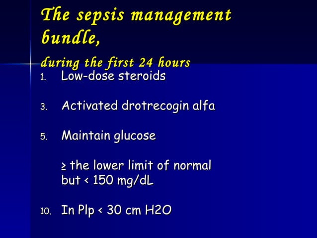 The Sepsis Resuscitation And Management Bundles | PPT