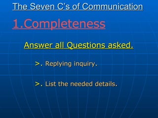 The Seven C’S Of Communication | PPT