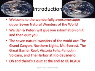 The Seven Natural Wonders Of The World | PPT
