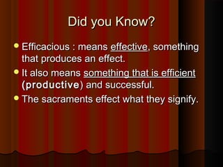 The 7 Sacraments Introduction | PPT