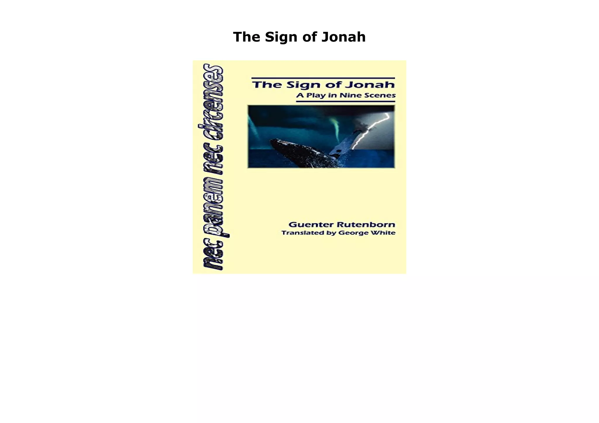 The Sign of Jonah | PPT