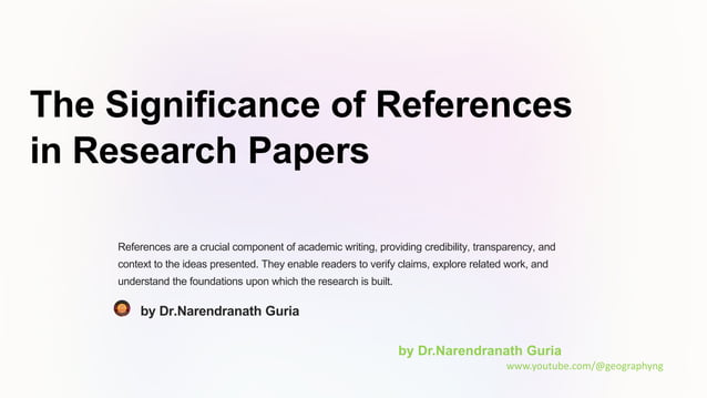 References in Research Papers | Research Methodology | PPTX