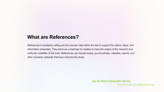 References in Research Papers | Research Methodology | PPTX