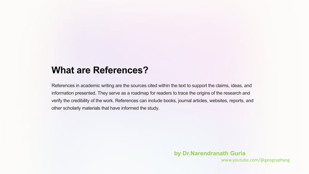 References in Research Papers | Research Methodology | PPTX