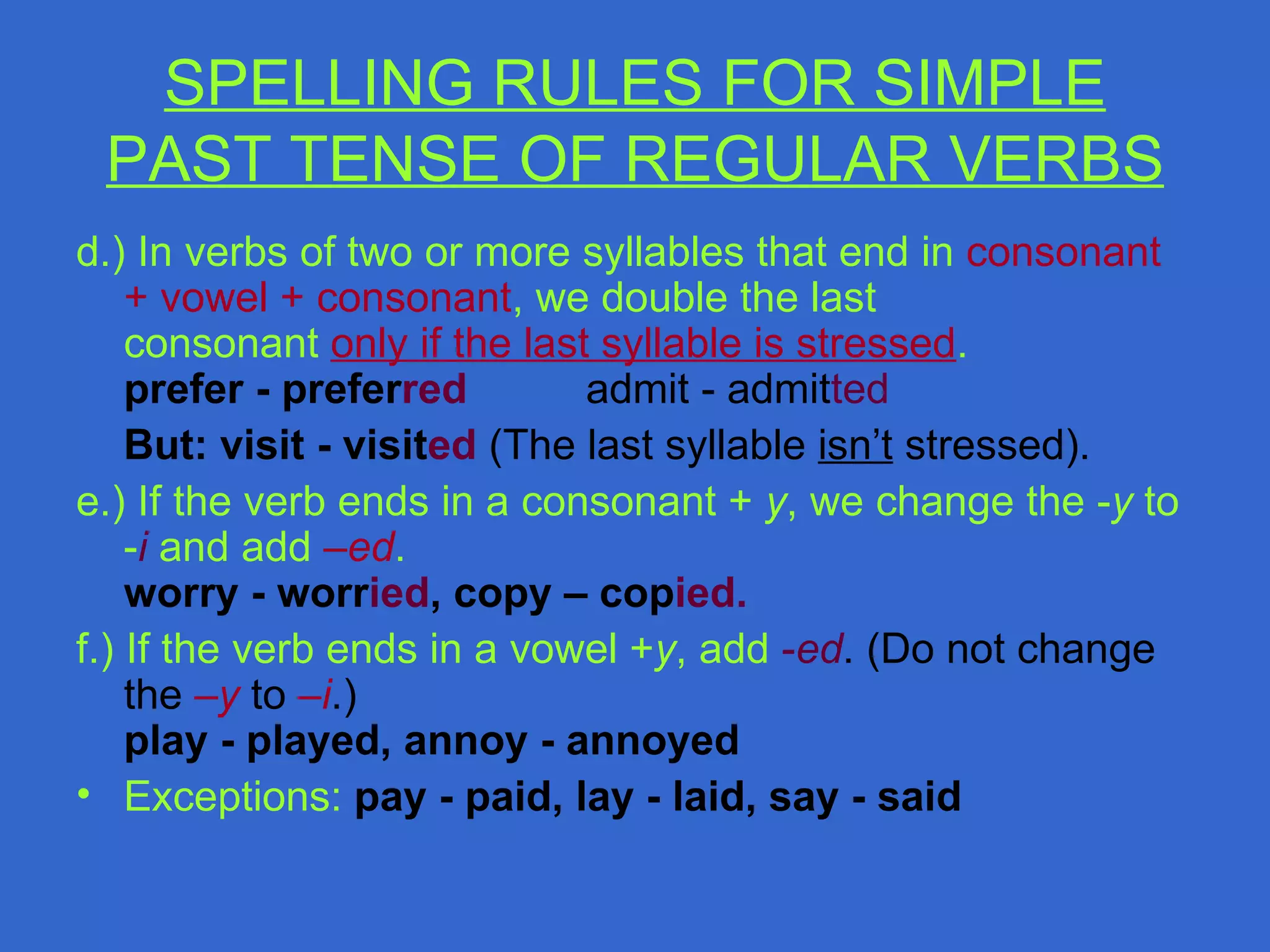 The simple-past-tense | PPT