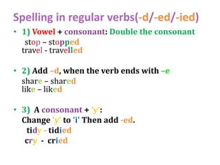 Simple past ppt for 8th graders and esl graders | PPT