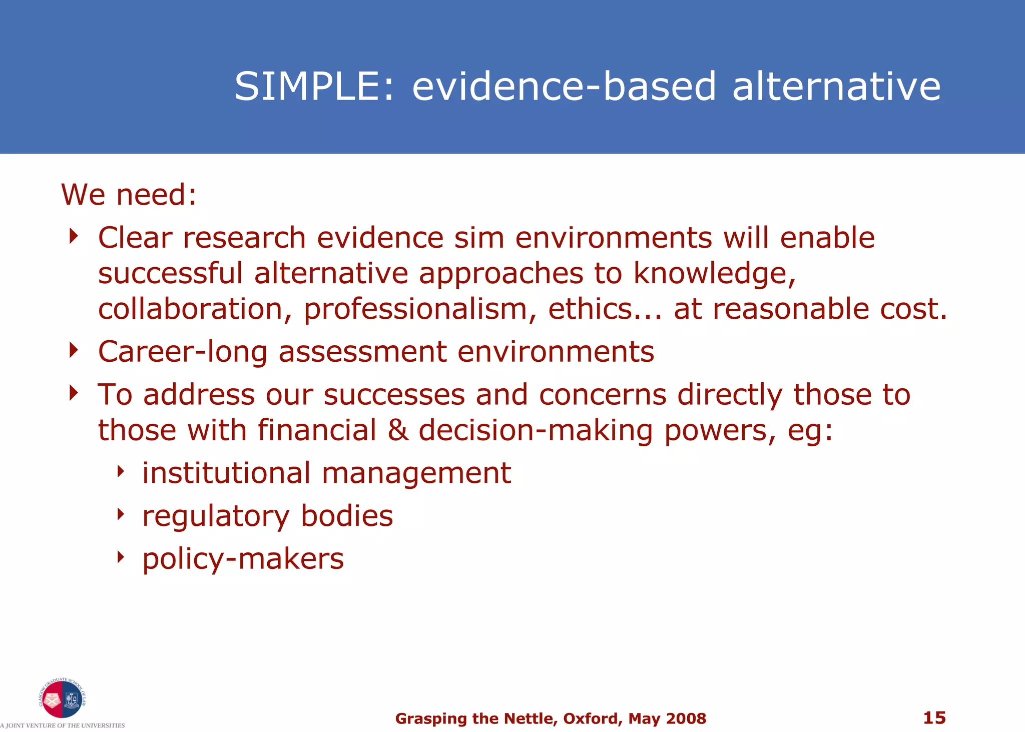 The SIMPLE Project - transactional learning & plagiarism | PPT