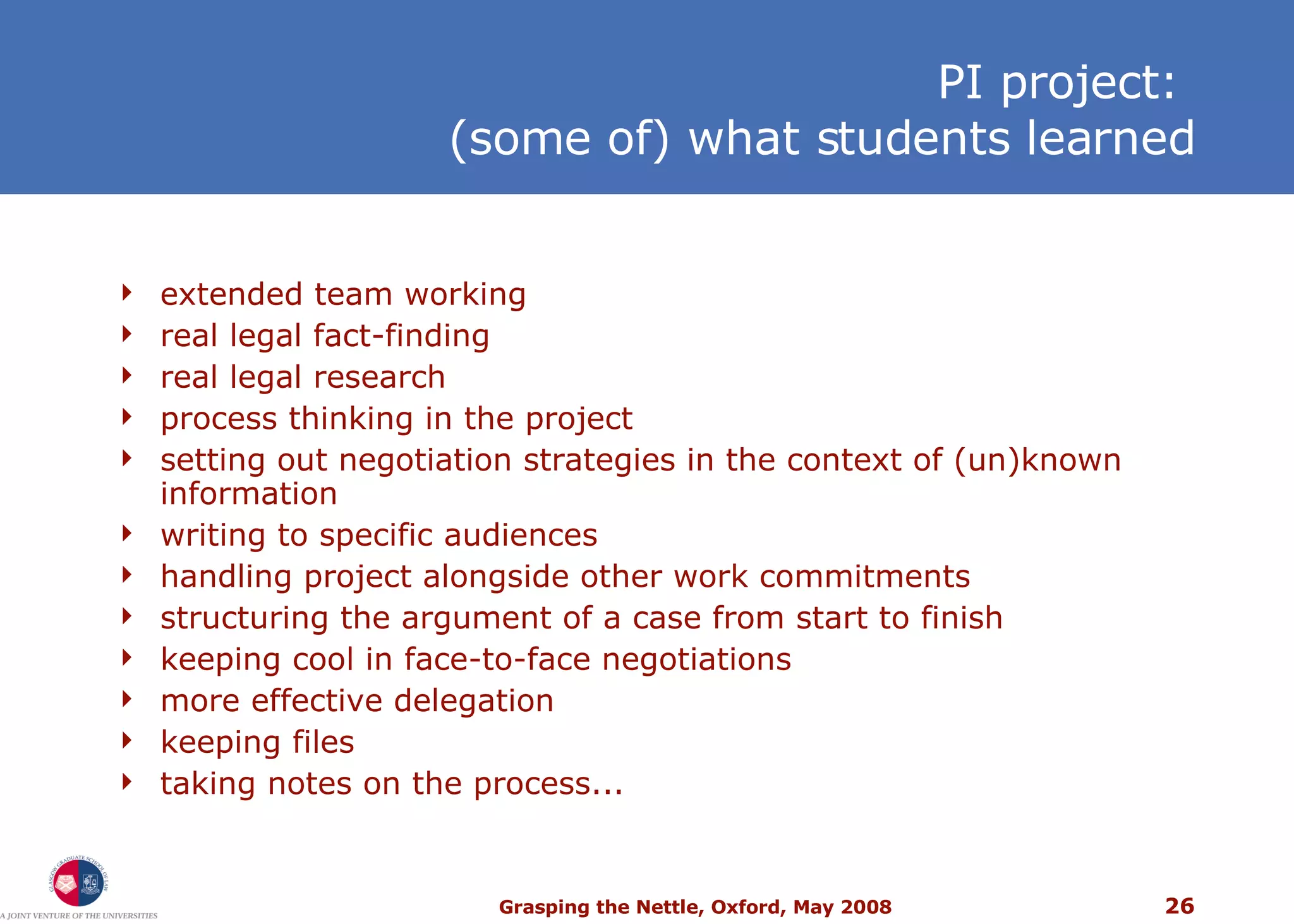 The SIMPLE Project - transactional learning & plagiarism | PPT
