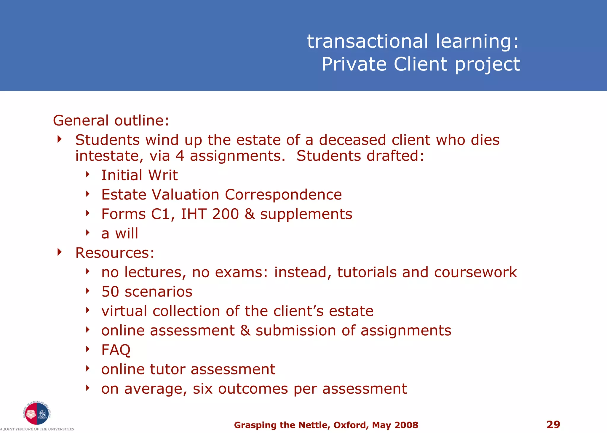 The SIMPLE Project - transactional learning & plagiarism | PPT