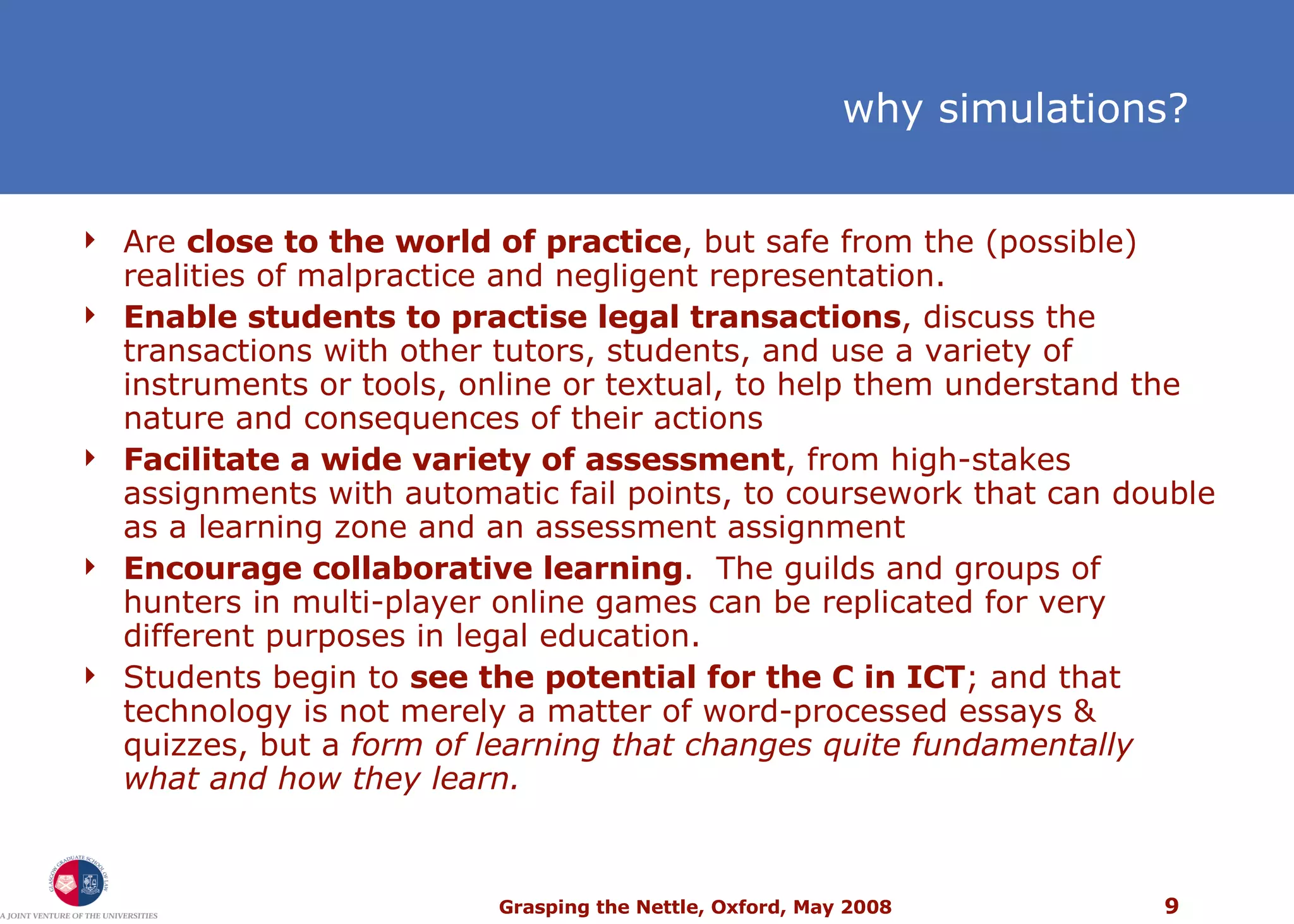 The SIMPLE Project - transactional learning & plagiarism | PPT