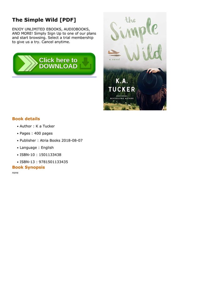 The Simple Wild [PDF] | PDF | Books and Literature