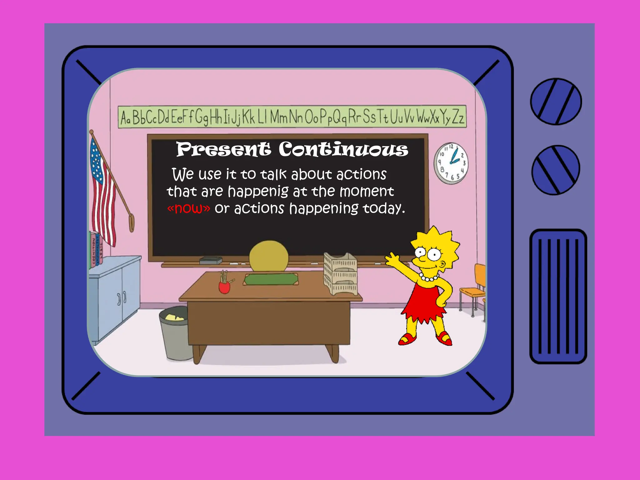 the-simpsons-present-continuous-part-1-games-picture-description ...