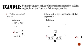 The six trigonometric functions (SOHCAHTOA) | PPTX