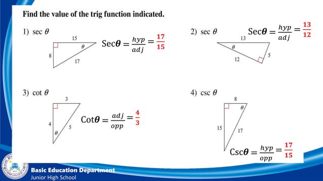 THE-SIX-TRIGONOMETRIC-FUNCTIONS.pptx | Physics | Science