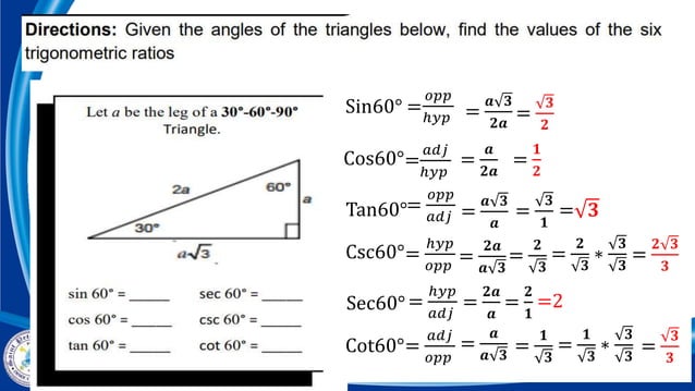 THE-SIX-TRIGONOMETRIC-FUNCTIONS.pptx | Physics | Science