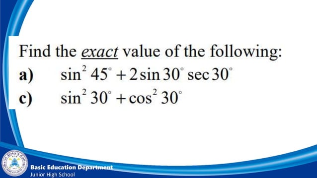 THE-SIX-TRIGONOMETRIC-FUNCTIONS.pptx | Physics | Science