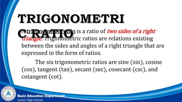 THE-SIX-TRIGONOMETRIC-FUNCTIONS.pptx | Physics | Science