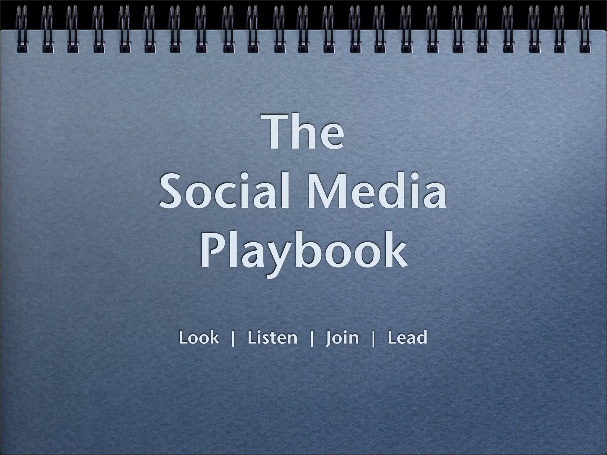 The Social Media Playbook | PDF