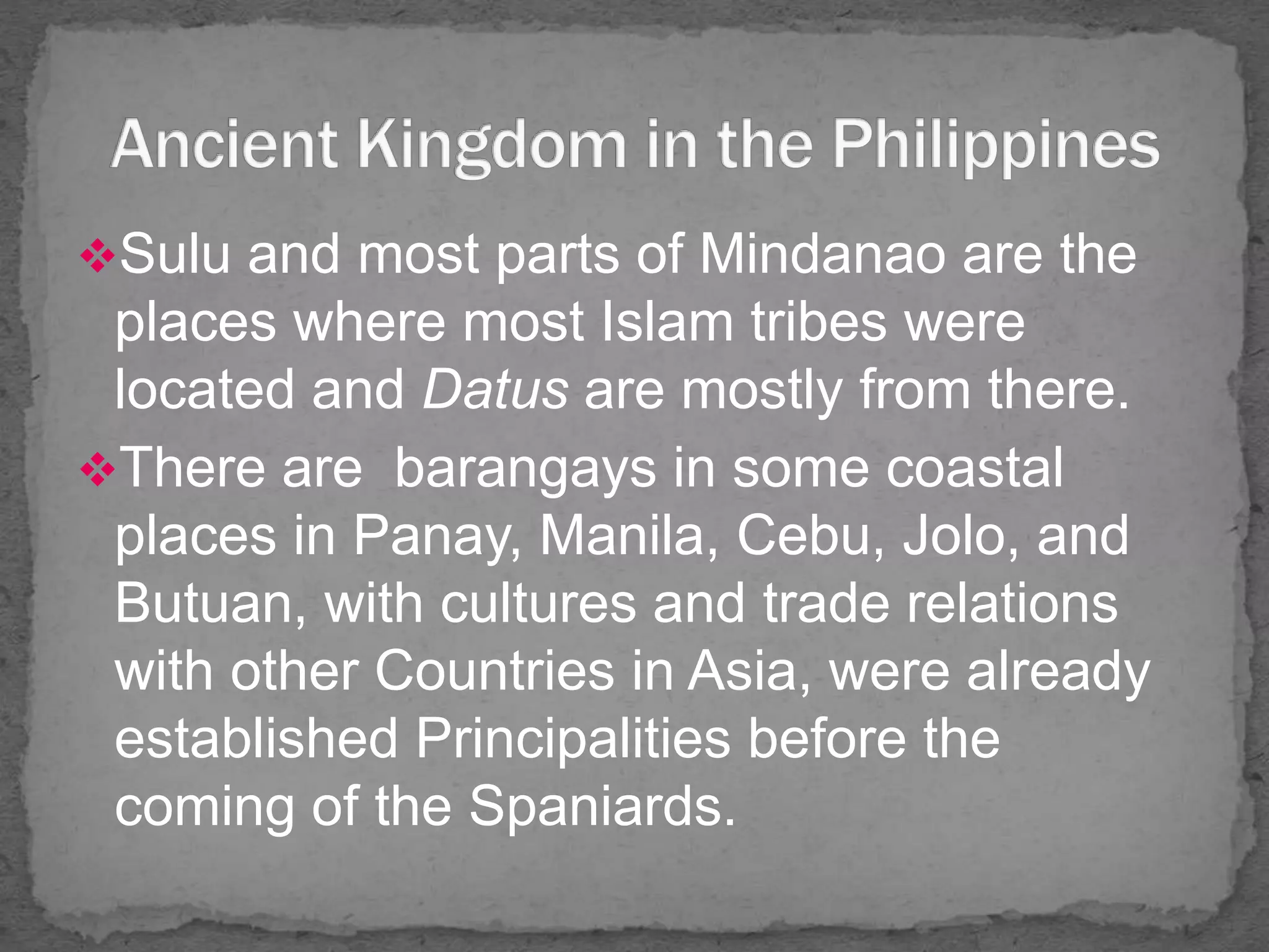 Social System of Pre-Colonial Period in the Philippines | PPTX