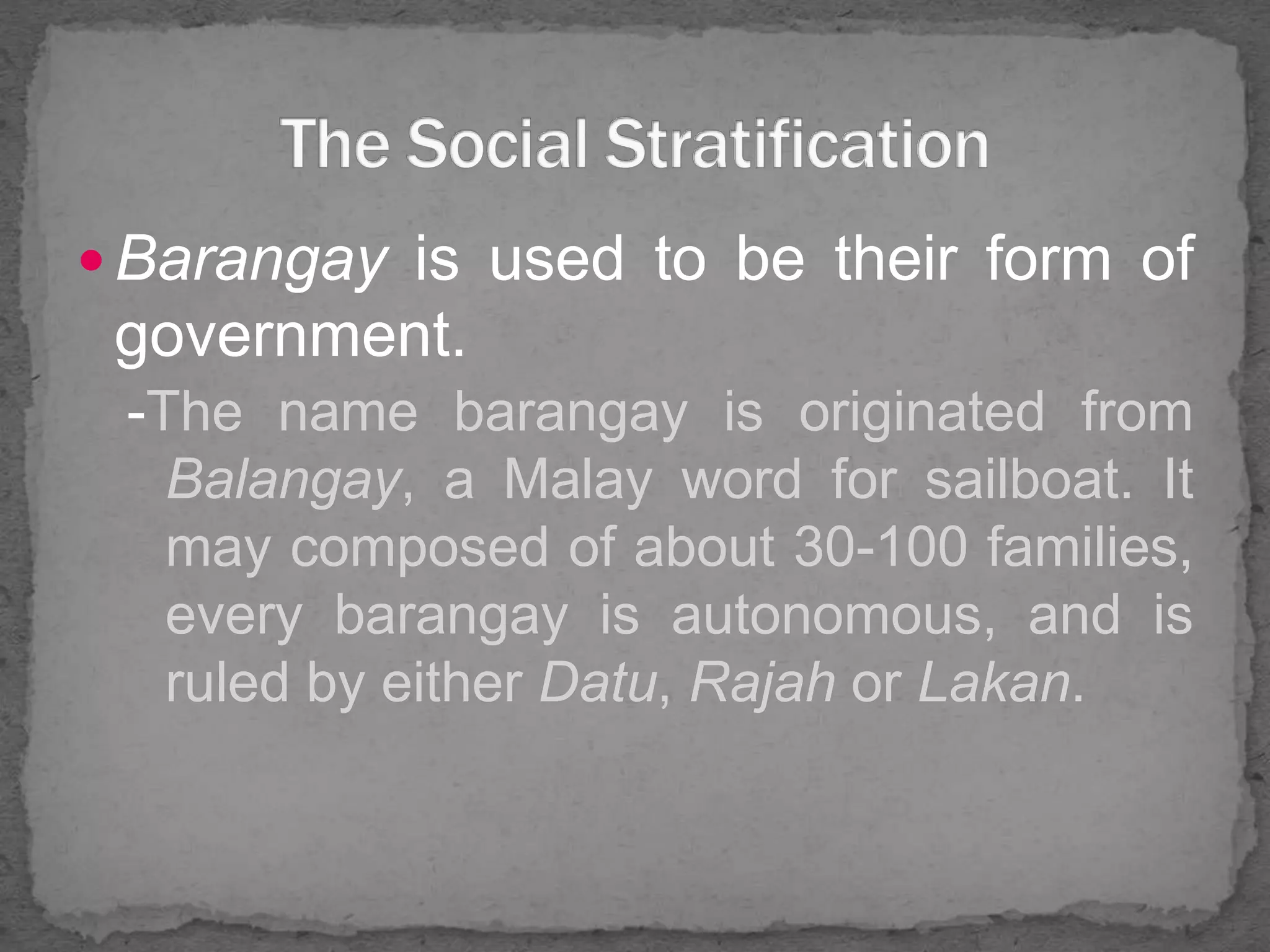 Social System of Pre-Colonial Period in the Philippines | PPTX