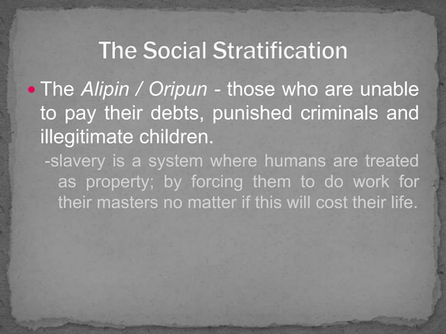 Social System of Pre-Colonial Period in the Philippines | PPTX