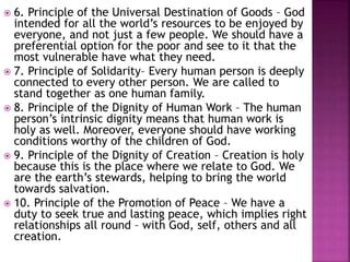 The social teachings of the catholic church | PPTX