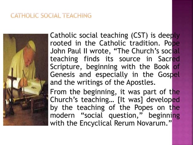 The social teachings of the catholic church | PPTX | Christianity ...