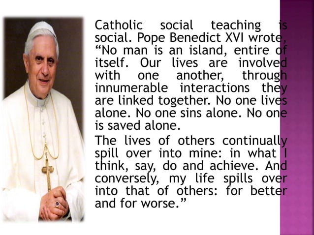 The social teachings of the catholic church | PPTX | Christianity ...
