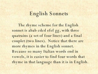 English Sonnet