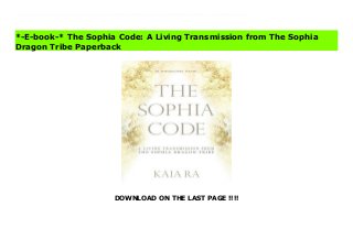 *-E-book-* The Sophia Code: A Living