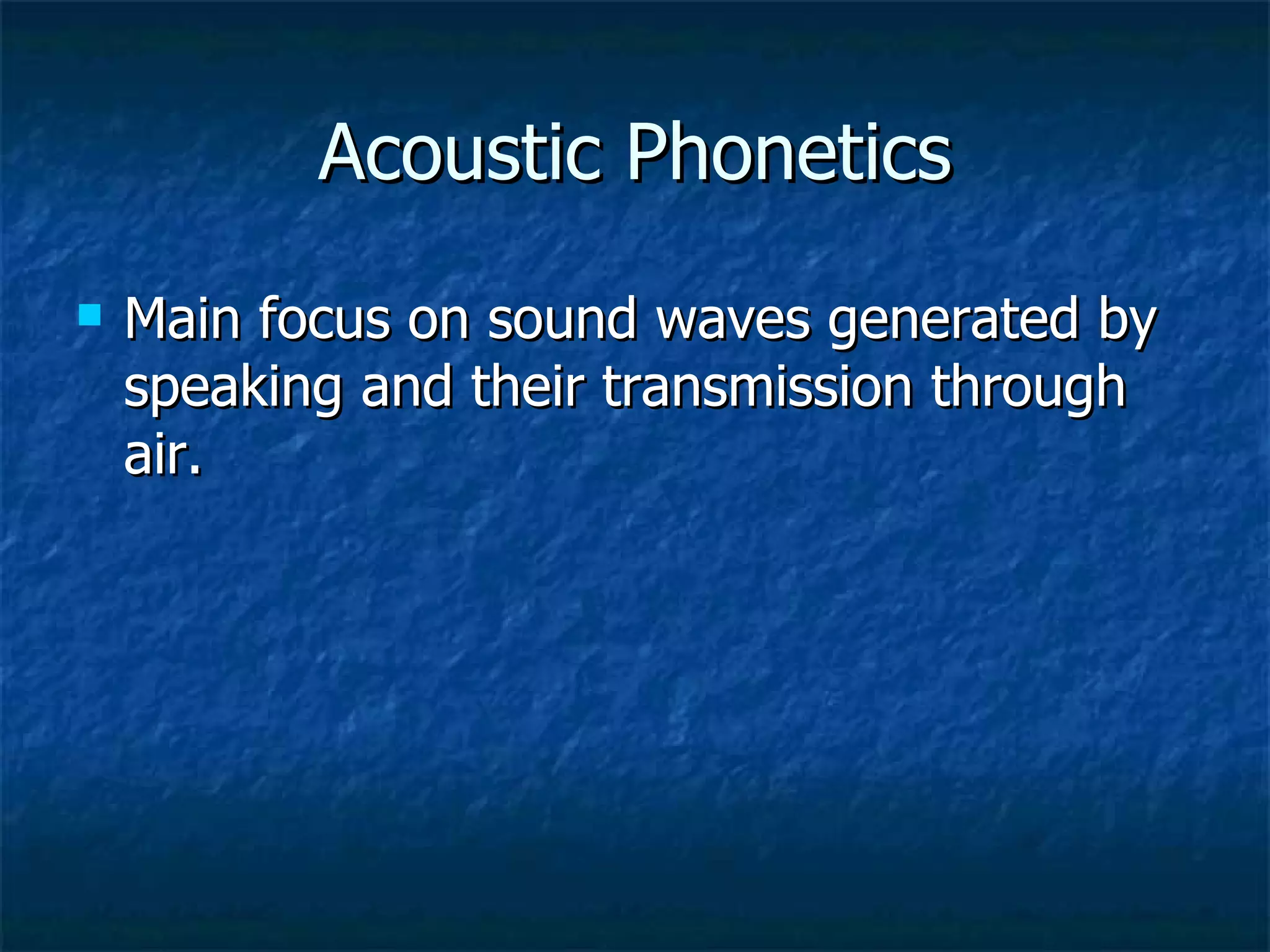 ' THE SOUNDS OF LANGUAGE' | PPT