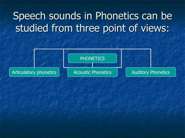 ' THE SOUNDS OF LANGUAGE' | PPT
