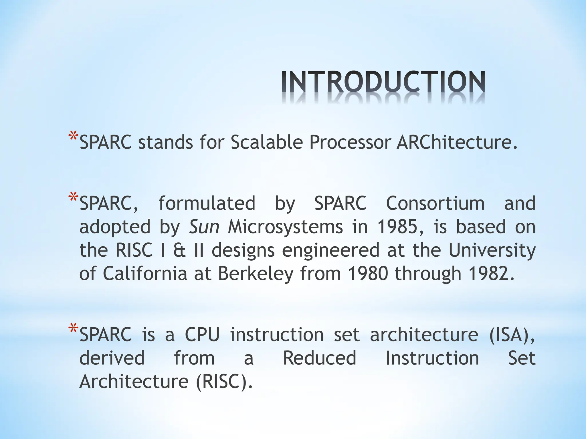 The Sparc Architecture Computer Organisationppt