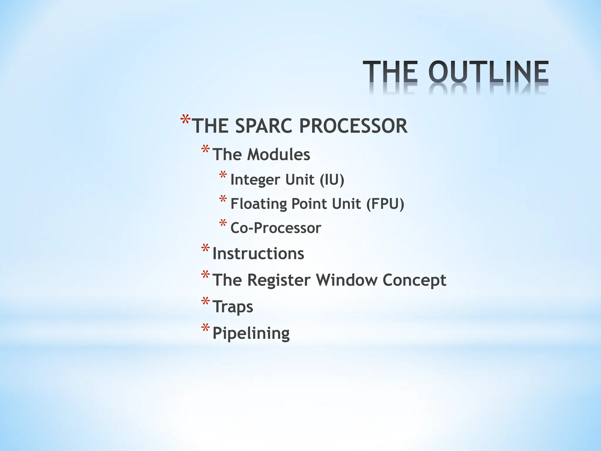 The Sparc Architecture Computer Organisationppt