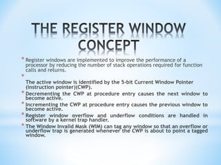 the-sparc-architecture computer organisation.ppt