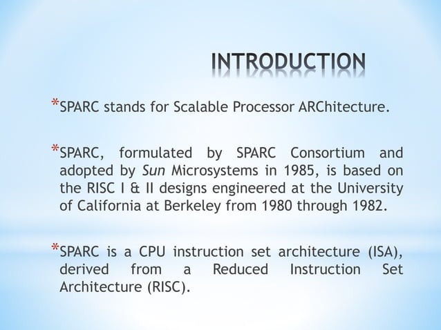the-sparc-architecture computer organisation.ppt
