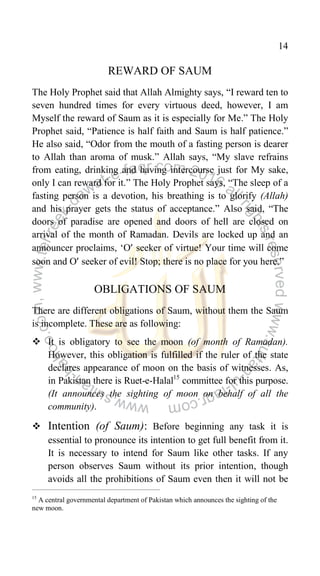 The Spiritual Reality of Saum (Fast) | PDF