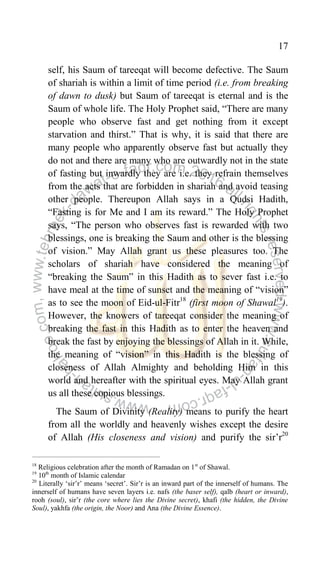 The Spiritual Reality of Saum (Fast) | PDF