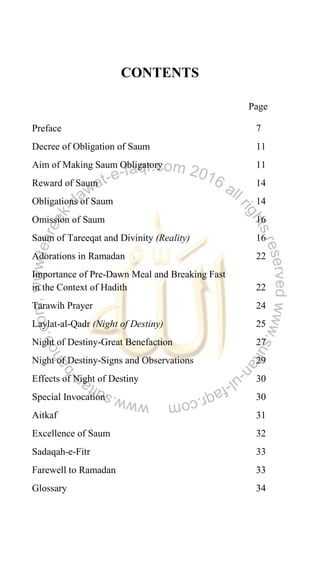 The Spiritual Reality of Saum (Fast) | PDF