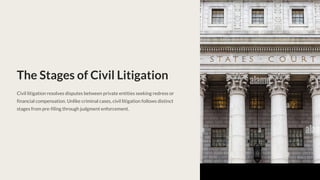 Kathleen Campbell Davis - The Stages of Civil Litigation | PDF