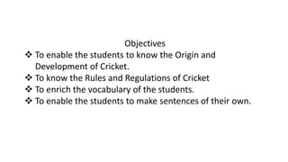 The-Story-of-Cricket | PPTX