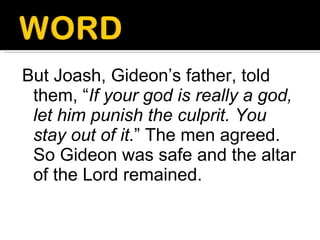 The Story Of Gideon | PPT
