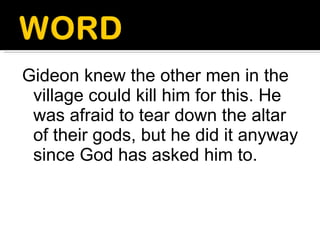The Story Of Gideon | PPT