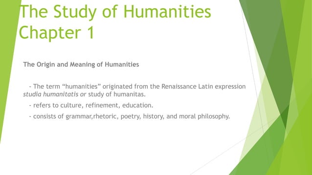 The-Study-of-Humanities-Chapter-1.pptx | Arts and Crafts | Hobbies ...