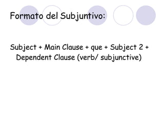 The Subjunctive Mood | PPT