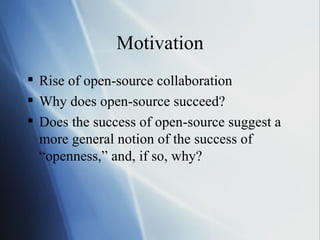 The Success of Openness | PPT | Computer Software and Applications | Computing